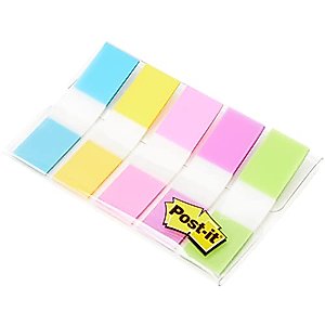 Post-it Flags 6835CB2 Page Flags in Portable Dispenser, 5 Bright Colors, 5 Dispensers, 20 Flags/Color