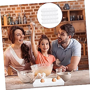 Mobestech 2 Sets 10 Egg Trays Egg Cases Kitchen Egg Holder Refrigerator Egg Storage Organizer Egg Placing Holder Fridge Eggs Holder Containers with Lids Customized Storage Rack Foam White
