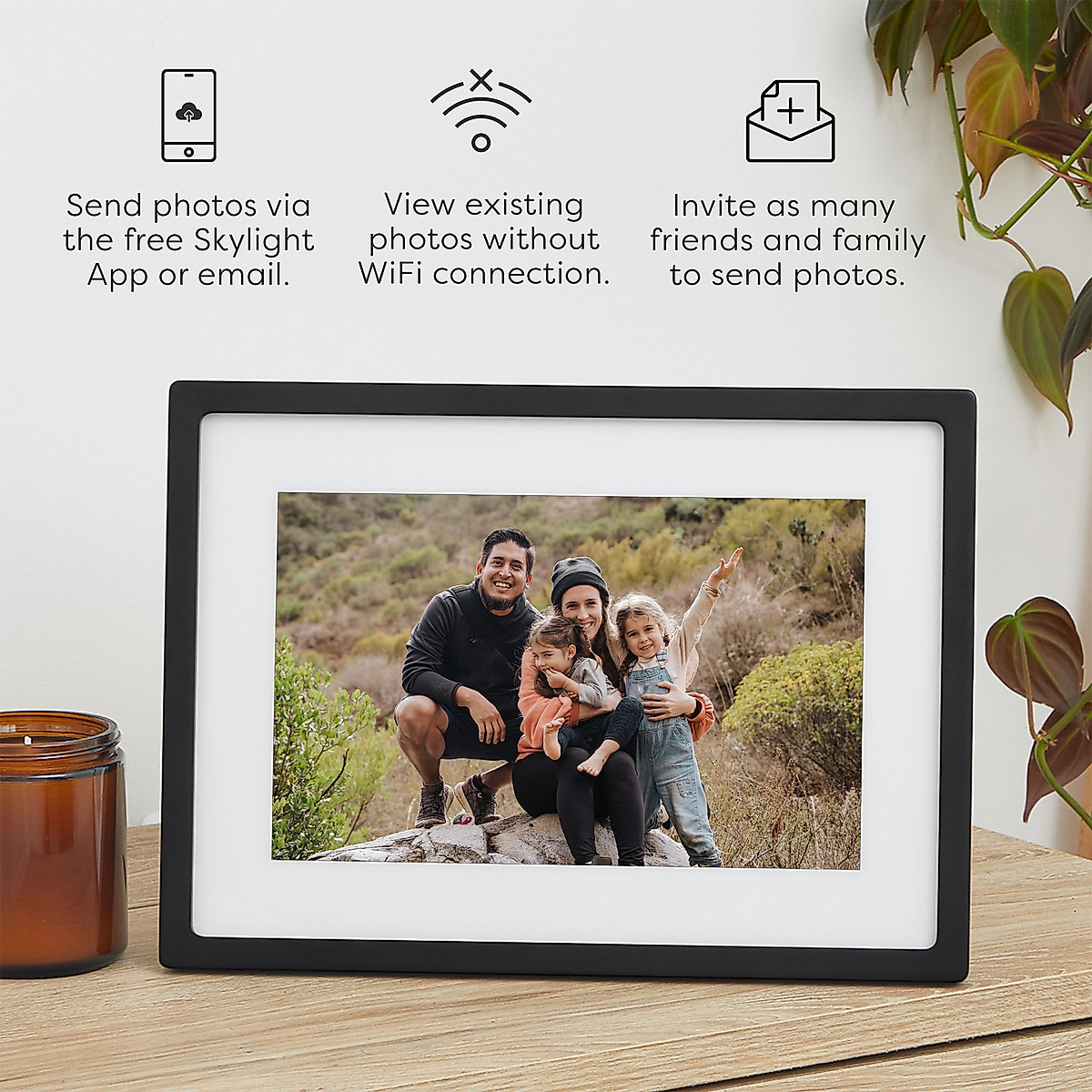 Skylight Digital Picture Frame 2 Pack: WiFi Enabled with Load from Phone Capability, Touch Screen Digital Photo Frame Display - Customizable Gift for Friends and Family - 10 Inch
