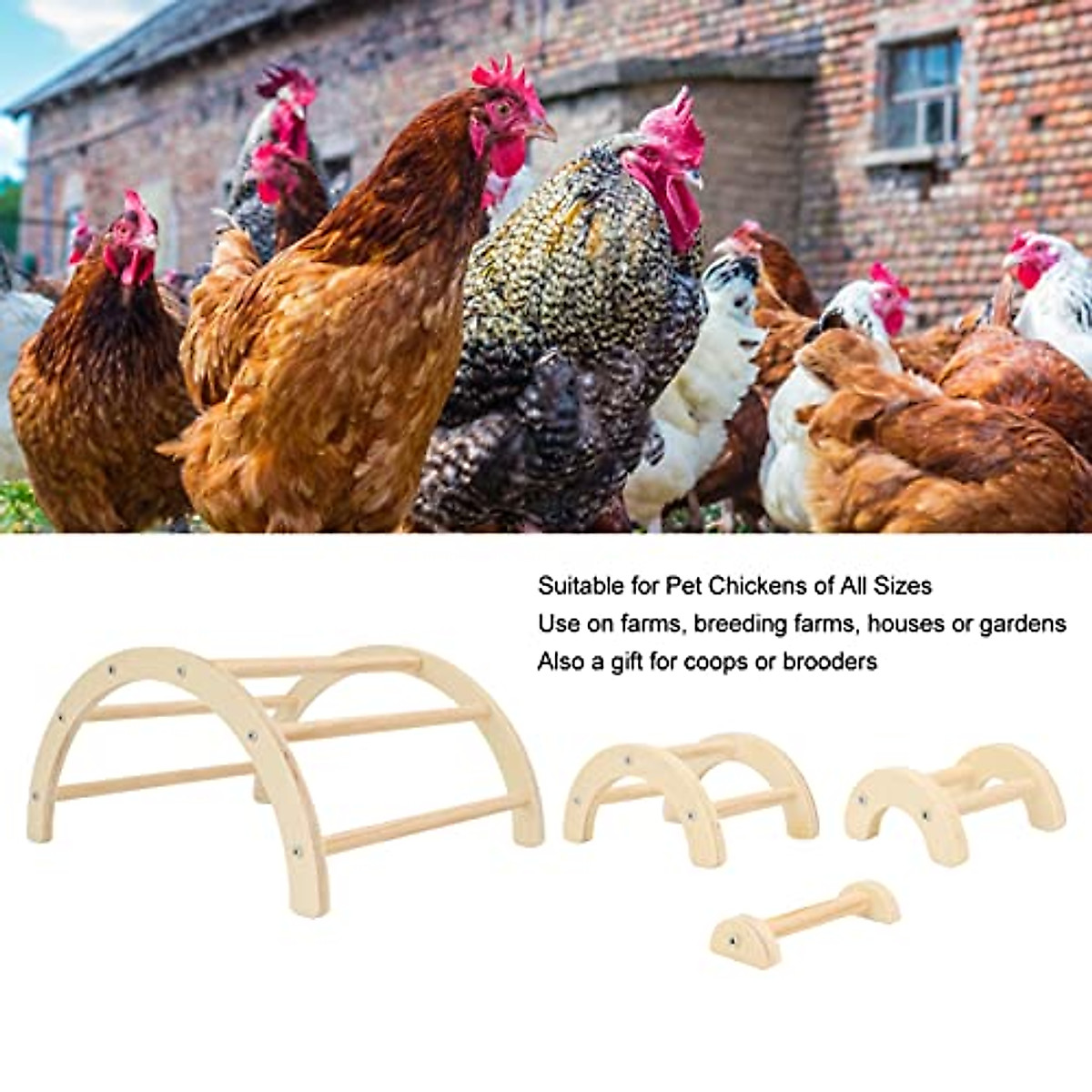 Wooden Chick Perch,Chicken Stand Toy Chicken Toys Chicken Roosting Bar Chick Chicken Perch for Chick Hamsters Small Animals