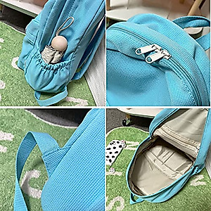 Eagerrich Aesthetic Backpack Cute Kawaii Backpack School Supplies Laptop Bag for Teens Girls Women Students Solid Color