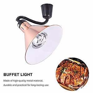 Tofficu Hanging Heater Hanging Food Heat Lamp Telescopic Heating Lamps Hot Food Heating Lamps for Restaurant Home Cafeteria Use Hanging Light Fixtures