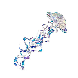 LUOZZY Christmas Ornaments Hanging Rainbow Jellyfish Ornament and Ribbons Pendant Baby Shower Party Deco