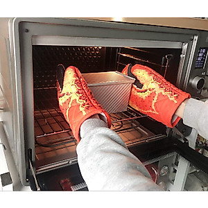 Aitian Lobster Claw Oven Mitts - Heat Resistant BBQ Oven Gloves, Set of 2, Quilted Cotton, Designed for Light Duty Use (Gloves-01)