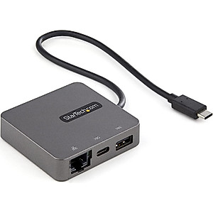 StarTech.com USB-C Multiport Adapter - USB 3.1 Gen 2 Type-C Mini Dock - USB-C to 4K HDMI or 1080p VGA Video - 10Gbps USB-A USB-C, GbE - Portable Travel Laptop Dock - Works w/Thunderbolt 3 (DKT31CHVL)