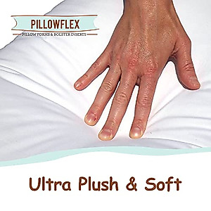 Pillowflex Synthetic Down Pillow Insert - 14x20 Down Alternative Pillow, Lumbar Pillow Insert for Sham - Back Pillow, Travel Size Pillow - Polyester Neck Pillow - 1 Decorative Pillow Form