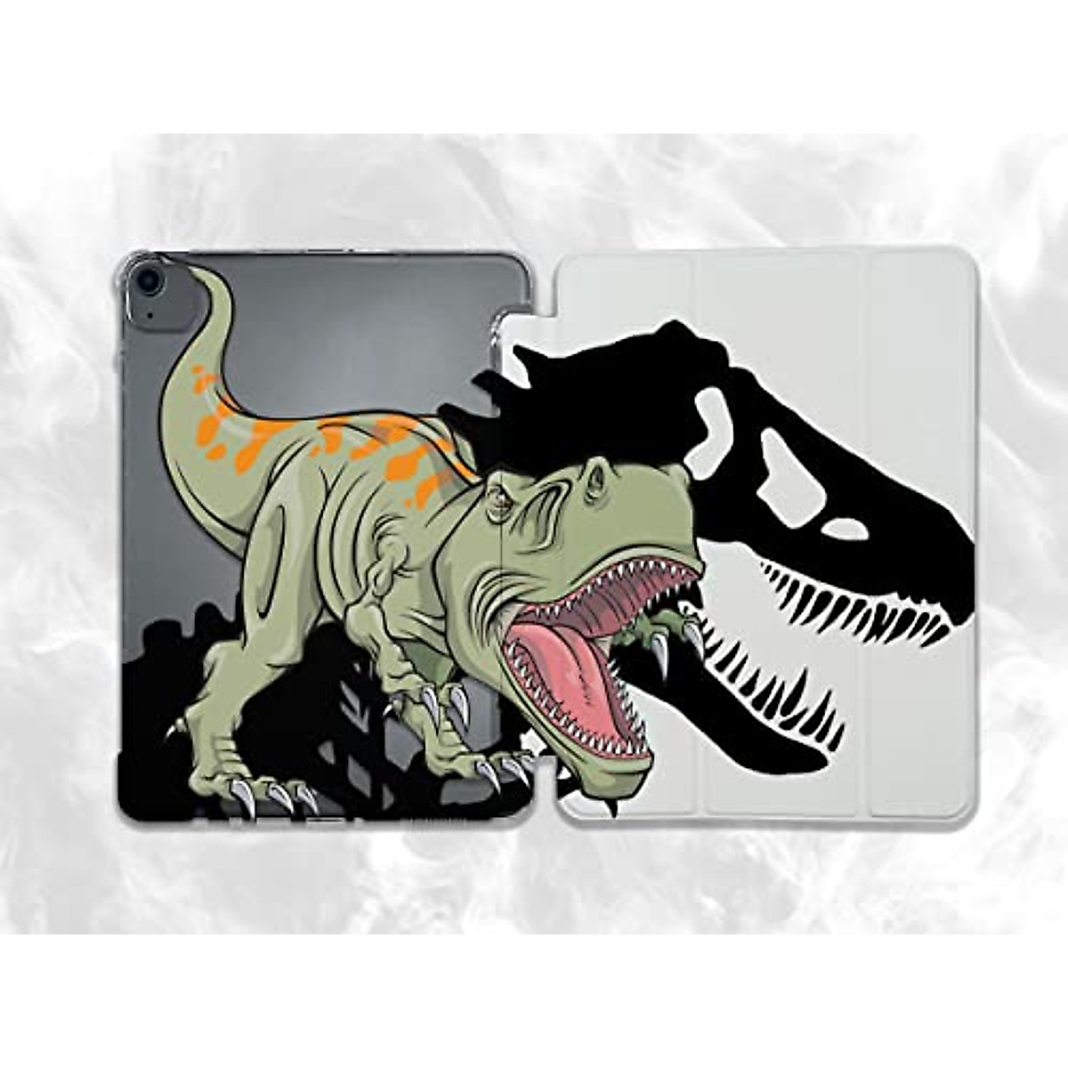 Dino Aggressive T-rex Dinosaur case Compatible with iPad Mini Air Pro 7.9 8.3 9.7 10.2 10.9 11 12.9 inch Pattern Cover 2022 2021 Trifold Stand 3 4 5 6 7 8 9 Generation 557 (12.9 Pro 3/4/5 gen)