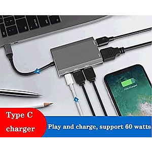 XUNMAIFHB Portable Docking Station,Type c hub hub 5-in-1 USB HUB5 Port Computer Adapter Mobile Phone Docking Station USB3.0, HDMI, Type-C Fast Transmission