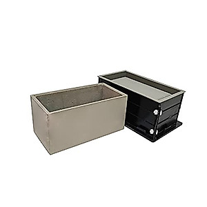 UMXOSM Silicone Molds for Concrete Flower Pot, 10x5x3.8inch Rectangle Planter Mold Large, Concrete Moulds DIY Container for Succulent Bonsai Decorating