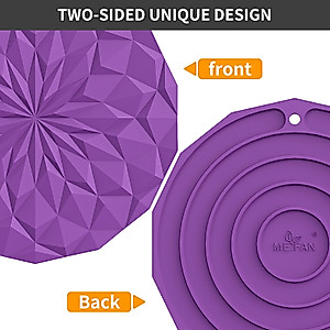 ME.FAN Silicone Trivet Mats - 4 Pack Pot Holders - 7.4'' Thickened Hot Pads for Hot pots, Pans and Dishes, Heat Resistant Silicone Trivet for Table and Counter Top Desert Sage