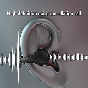 Headphones Wireless Bluetooth, Wireless Ear Clip Skeleton Conduction Headphones, Bluetooth 5.3 Waterproofs Open Ear Headphones, Bluetooth Headphones, Noise Cancelling Headphones for Sleeping,