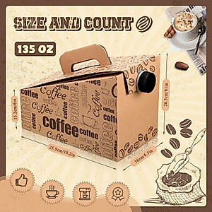 Resholder 10 Pack 135 oz Disposable Coffee Dispensers with Handle Insulated Coffee To Go Containers Portable Cold Hot Drink Dispensers Bulk for Party Catering Office Take Out