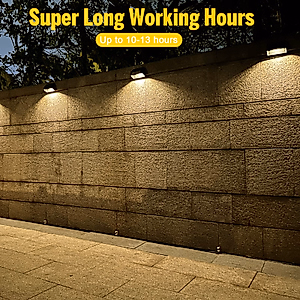 FLITI Solar Lights Outdoor 8 Pack, RGB 8 Colors, Dusk to Dawn Deck Light, Solar Deck Lights for Outside IP65 Waterproof, Backyard/Railing/Wall/Step/Patio/Fence