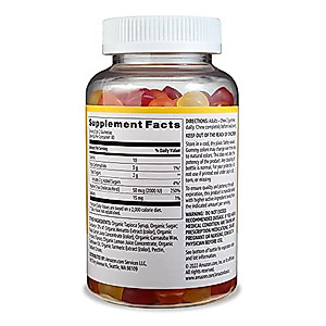 Amazon Brand - Solimo Vitamin D3 2000 IU, 160 Gummies (2 per Serving), Orange, Lemon & Strawberry