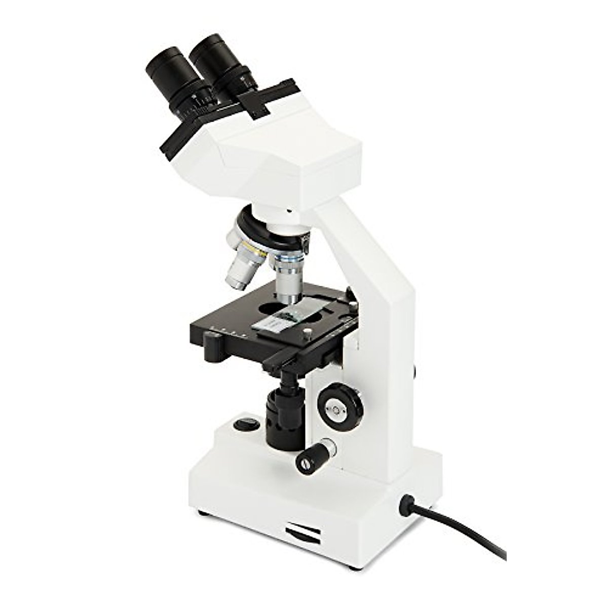 Celestron – Celestron Labs – Binocular Head Compound Microscope – 40-2000x Magnification – Adjustable Mechanical Stage – Includes 2 Eyepieces and 10 Prepared Slides