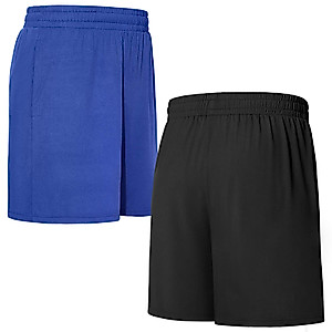 Roadbox Workout Shorts Men Athletic Gym Running Basketball Shorts for Men 7 inch with Pocket for Fitness Sports 2pack