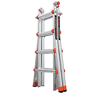 Little Giant Ladders, Super Duty, M17, 17 foot, Multi-Position Ladder, Aluminum, Type 1AA, 375 lbs weight rating, (10402)