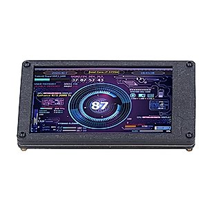 Computer Temp Monitor, Adjustable Brightness 3.5in USB Mini Screen Mini Size Power Saving Customizable for Company (with Motherboard Line)