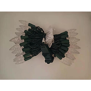 FY LTD Strawberry 18 ft 2pcs*LED50 Cool White Christmas Light String C6 Lighting Christmas Tree Decoration Court Garden Decoration Party Indoor and Outdoor Decoration (2, Cool White)