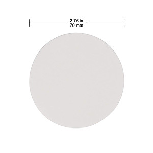 Labasics Qualitative Filter Paper Circles, 70 mm Diameter Cellulose Filter Paper with 15-20 Micron Particle Retention Medium Filtration Speed, Pack of 100