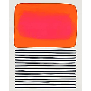 Orange Black Beige Minimalist Modern Abstract Area Rug for Living Room Bedroom Dining Room Wool Shaggy Soft Plush Throw Carpet No-Slip Indoor Kitchen Laundry Runner Rug 2x6