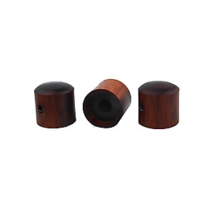 Guyker Red Sandalwood Potentiometer Control Knobs Dia. 6mm (0.24") Shaft Pots - Rotary Volume Tone Knob Replacement Part for Electric Guitar or Precision Bass - 3 Piece