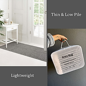 Lahome Boho Bathroom Rugs, Small 2x3 Entry Rug Washable Front Door Bath Mat Woven Cotton Area Rug with Tassels, Farmhouse Non Shedding Lightweight Grey Throw Rug Low Pile Carpet for Kitchen