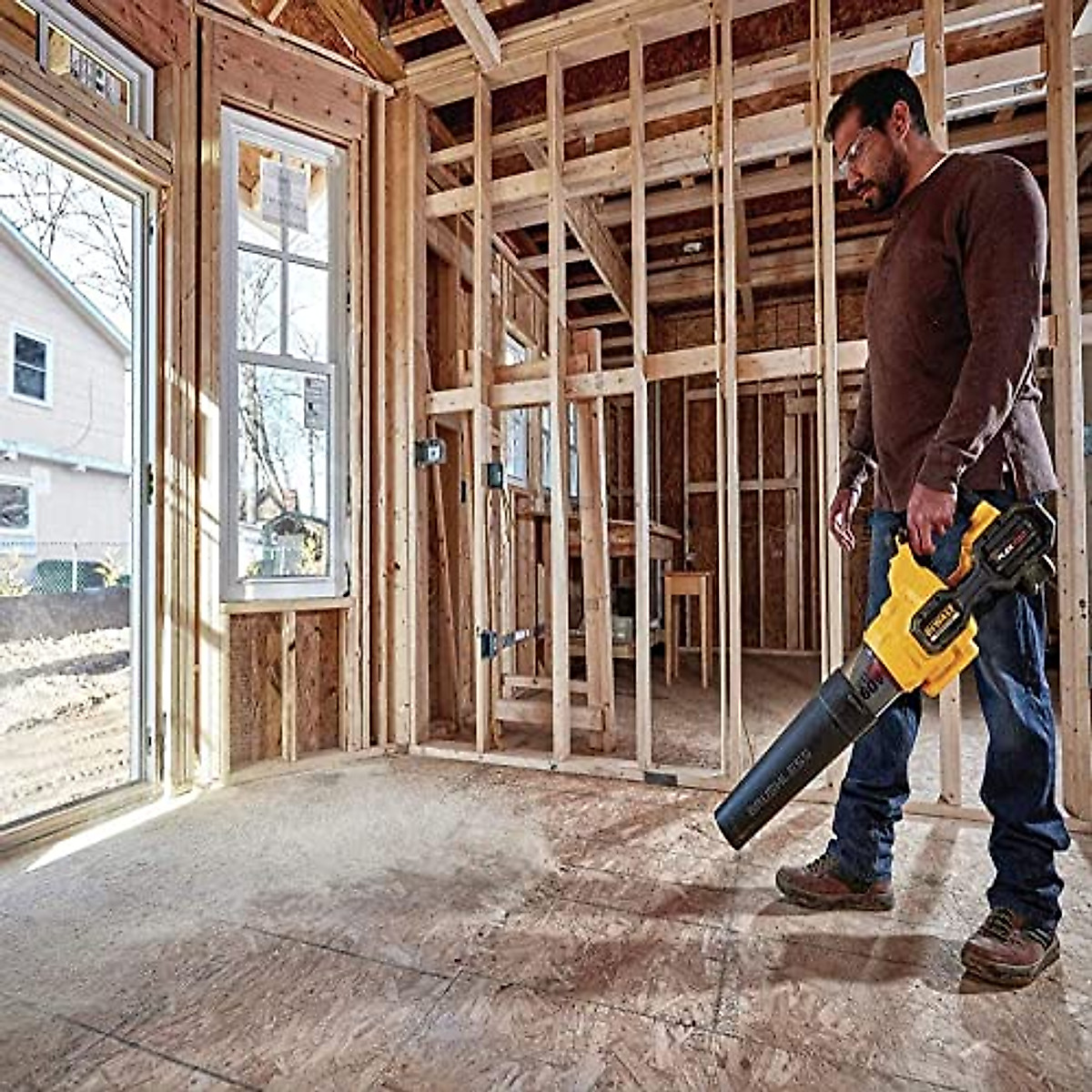 DEWALT 60V MAX* FLEXVOLT Leaf Blower, Cordless, Handheld, 125-MPH, 600-CFM, Tool Only (DCBL772B)