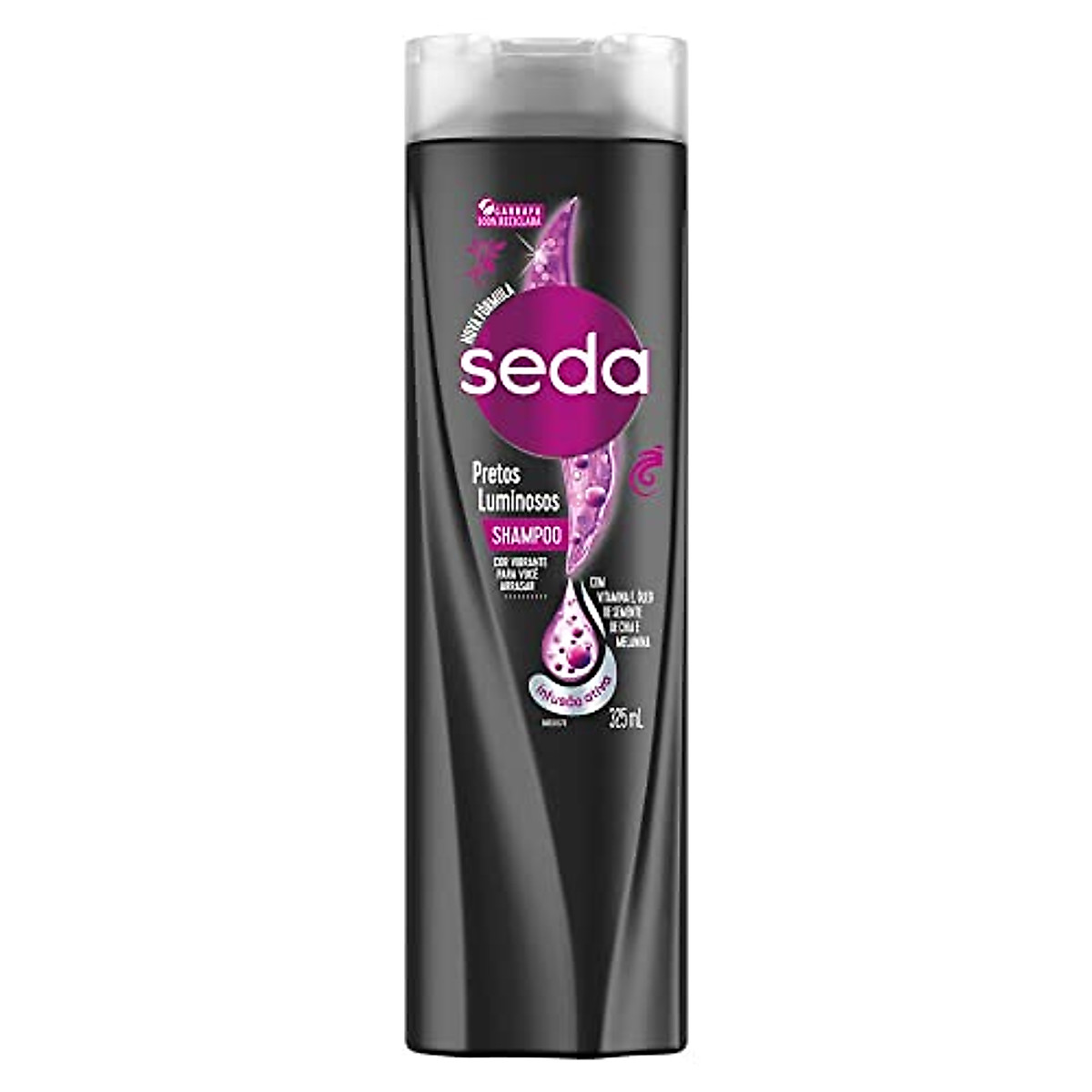 Seda - Linha Pretos Luminosos - Shampoo 325 Ml - (Seda - Black Shine Collection - Shampoo 11 Fl Oz)