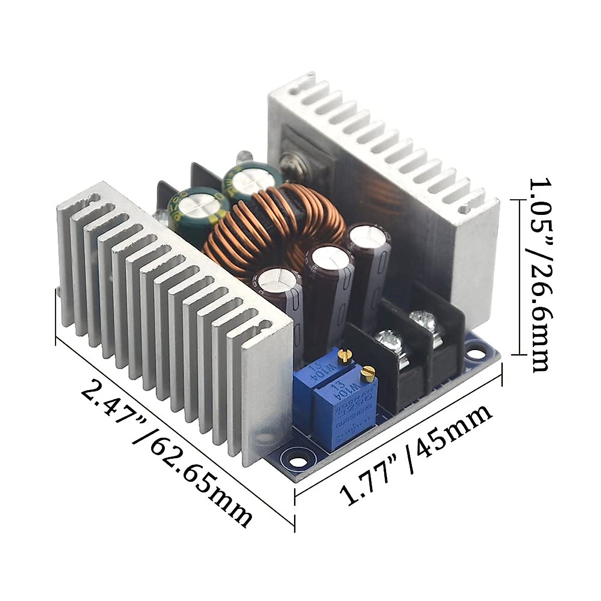 XINGYHENG 2Pcs 20A 300W High-Power Buck Converter Module DC 6-40V to DC 1.2-36V Adjustable Constant Voltage Constant Current Power Module Charging Drive with Short Circuit Protection