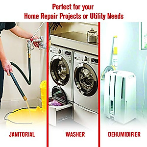 LDR Industries 504 1300 Garden Dehumidifier Drain Hose, 5ft, Green Rubber Finish, 5', 5 Feet