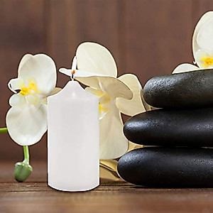 Super Z Outlet 3" x 6" Unscented White Pillar Candle for Weddings, Home Decoration, Relaxation, Spa, Smokeless Cotton Wick. (1 Candle)