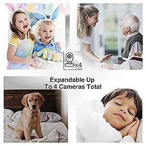 Axvue Video Baby Monitor, Comfortable Slim Design Handheld Enclosure, 4.3" Screen Monitor & 2 Camera, Range up to 1000ft, 12 Hour Battery Life, 2-Way Talk, Night Vision, Temperature Monitor, No WiFi