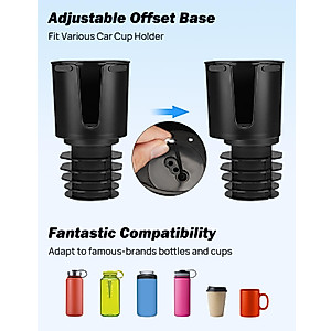 JOYTUTUS Cup Holder Phone Mount for Car, [Upgraded Long & Thick Gooseneck] Cup Phone Holder for Car, Cell Phone Holder Car Fit iPhone, All Smartphones