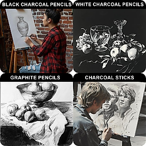 Charcoal Pencils for Drawing, Set of 22, Professional Drawing Sketch Pencils, Art Supplies for Drawing, Sketching, Shading, Artist Pencils for Beginners & Pro Artists.