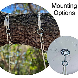 Alora Baby Swing Seat - Hanging Swing Seat with 5-Point Harness Safety Belt, for Baby, Toddler, Tree Swing, Playground, Indoor & Temporary Outdoor Swing, - Two Toned (Grey & White)