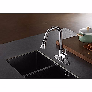 Kingston Brass Gourmetier LS8721DL Concord Single-Handle Pull-Down Kitchen Faucet, Polished Chrome, 8-3/8 inch in Spout Reach
