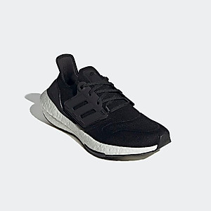 adidas Women's Ultraboost 22 Running Shoes, Black/Black/White, 7.5