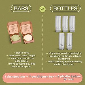 B.O.B BARS OVER BOTTLES Curl Defining Bundle | Moisturizing Shampoo Bar & Curl Definer & Leave-In Conditioner | Hair Care, Ideal Ph Balance | Natural, Vegan | Eco-friendly, Sustainable, Plastic Free