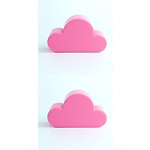 Creative and Colorful Decorative Cloud-Shaped Magnet Keychains, Perfect for Door, Entryway Decorative Wall Mount Holder for Key (Pink,2 Pcs)