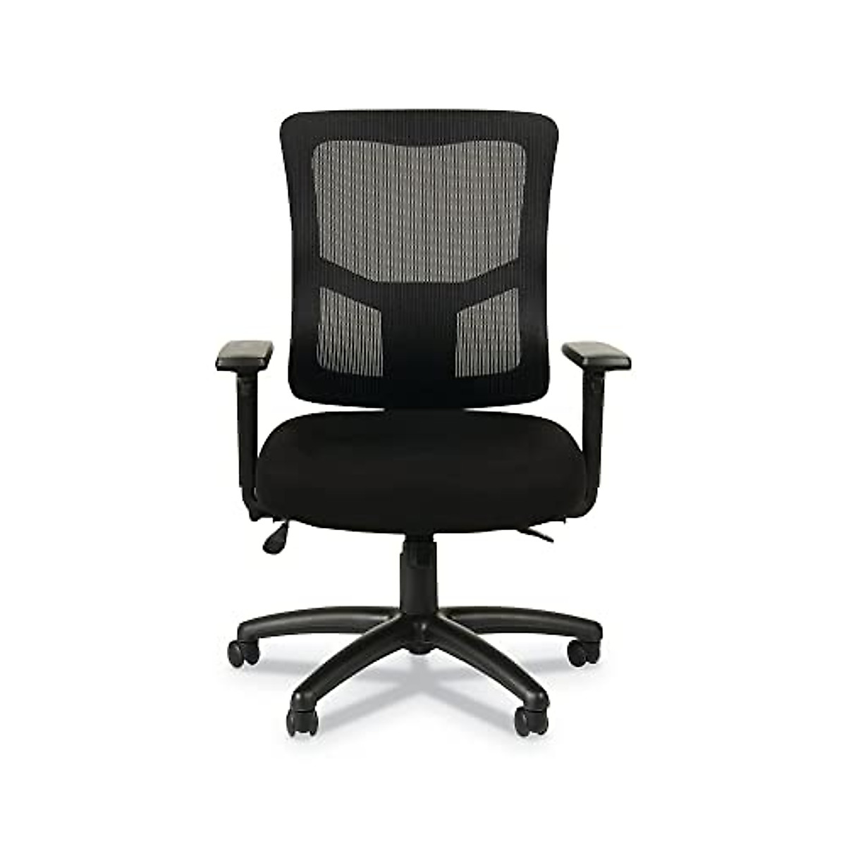 Alera Elusion II Series Mesh Mid-Back Synchro Seat Slide Chair, Supports Up to 275 lb, 17.51" to 21.06" Seat Height, Black