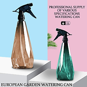 Amber Spray Bottle Cleaning Spray Bottles,Healthy Plastic, 32oz Spray Bottle For Hair&Hand&Clothe&Bathroom&Plant, Empty Mister Refillable Spray Bottles With ET,Essential Oil,Water,etc.(2 pack)