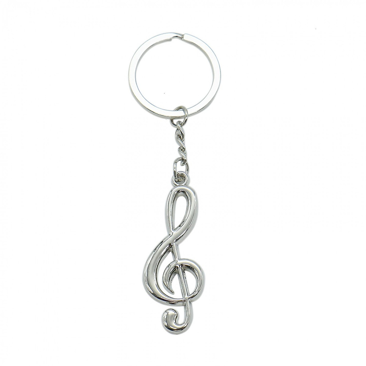 SenseYo 10 Pcs Musical Note Key Chain Metal Music Symbol G-Clef Key Ring Keychain Trinket