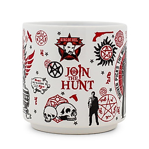 Supernatural "Join The Hunt" Single Stackable Ceramic Mug | Coffee Cup For Espresso, Tea, Cocoa | Holds 13 Ounces