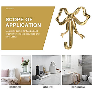 OKUMEYR Home Decorative Bowknot Brass Wall Hook Stylish Hanging Hook for Coats Hats Towels Elegant Multi Purpose Hook for Home Décor Hat Rack for Wall Use