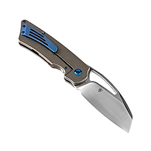 KANSEPT Goblin XL Pocket Folding Knives for Men EDC Camping Folding Knife 3.5''CPM-S35VN Blade Folding Knife withBronzed Anodized Titanium Handle Everyday Carry K1016A3