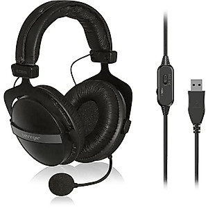 Behringer HLC660U USB Stereo Headphones with Built-In Microphone