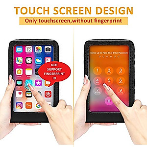 KUKOO Small Crossbody Phone Bags for Women Touch Screen Purse Wallet Mini Shoulder Handbag with Credit Card Slots