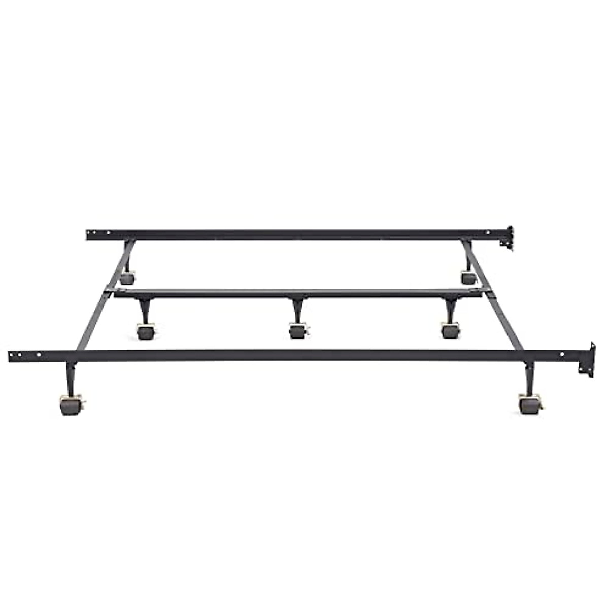 Classic Brands DeCoro Universal Heavy-Duty Metal Bed Frame | Adjustable Width Fits Twin, Twin XL, Full, Queen, King, California King, Black (J02255-0013)