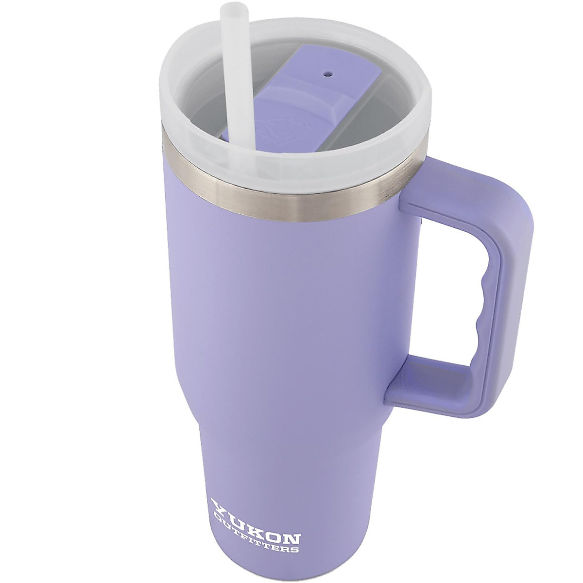 Yukon Outfitters Fit Forty 40oz Double Wall Vacuum Insulated Stainless Steel Tumbler with Reusable Straw & Ergonomic Handle | For Hot or Cold Beverage, Lavender